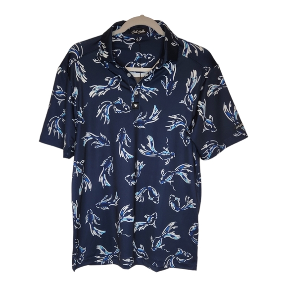 Bad Birdie | Shirts | New Bad Birdie The Shallows Fish Golf Shirt Size ...